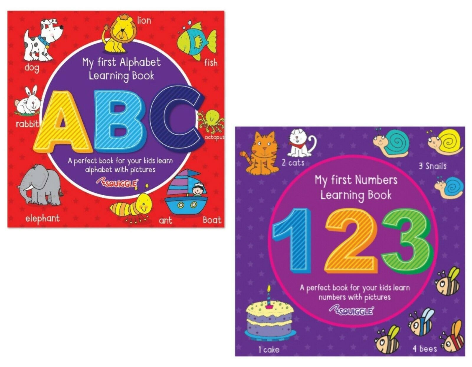 Kids Home Learning Books Reading Writing Alphabet Numbers Educational ...