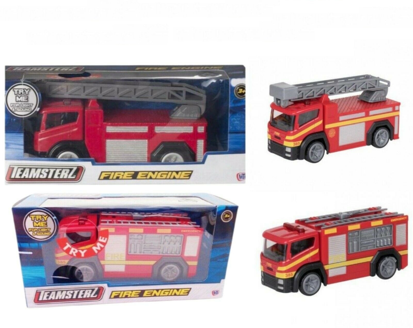 Teamsterz Fire Engine Truck Light And Sound DieCast Emergency Vehicle ...